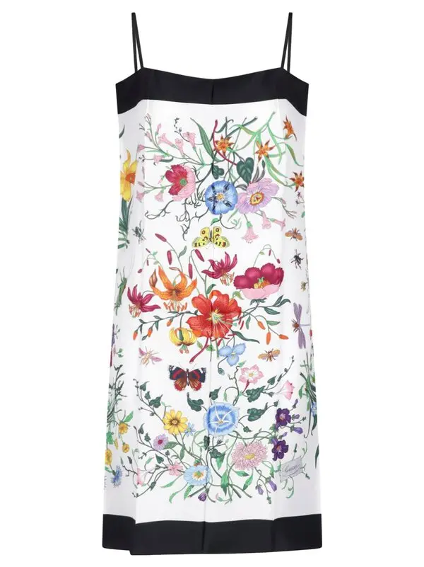 Gucci Printed Silk Twill Midi Dress - Multi