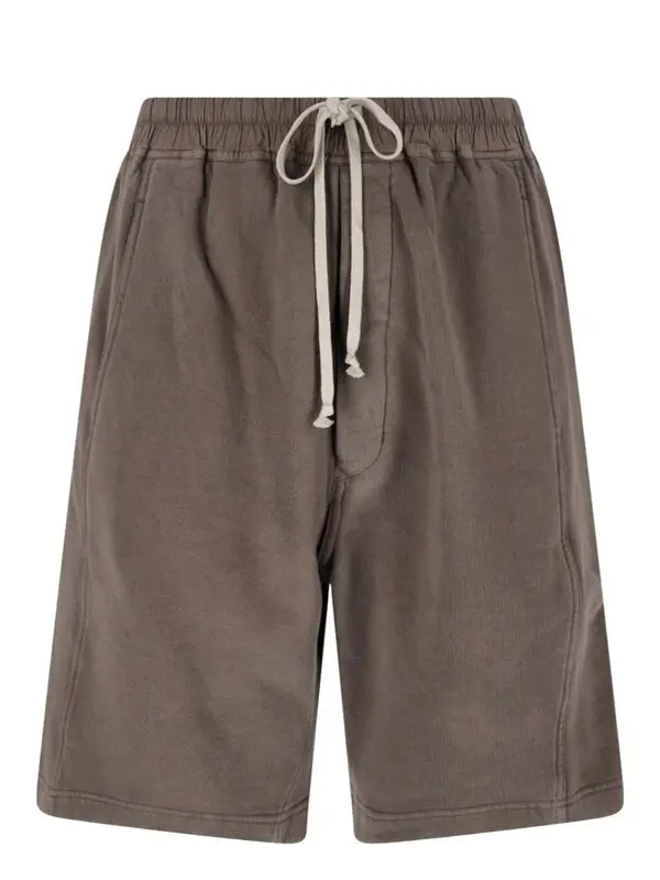 Rick Owens Sporty Button Shorts - Brown