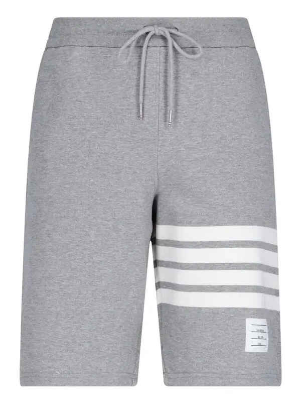 Thom Browne 4-bar Sweat Shorts - Gray