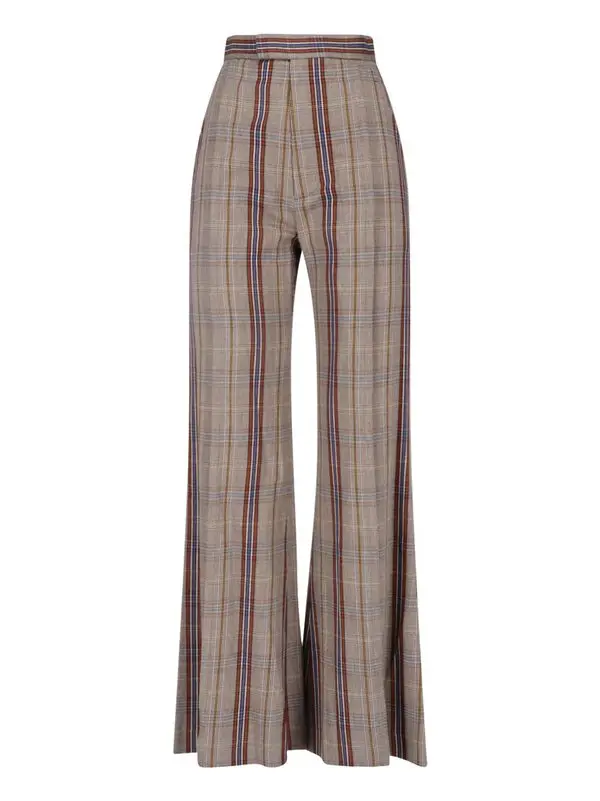 VIVIENNE WESTWOOD Wide Check Trousers - Multi