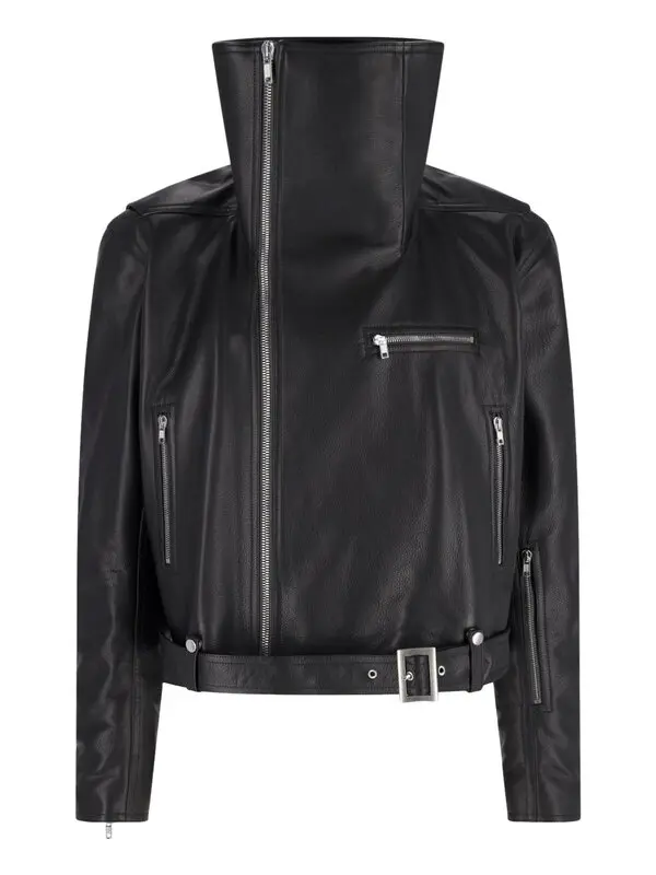 Rick Owens Jumbo Stooges Biker Jacket - Black