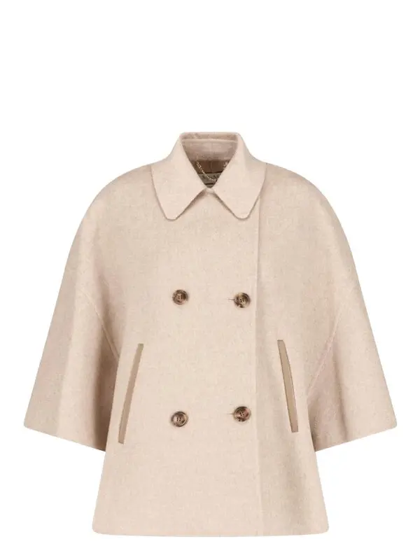 Max Mara Double-breasted Cashmere Cape - Beige