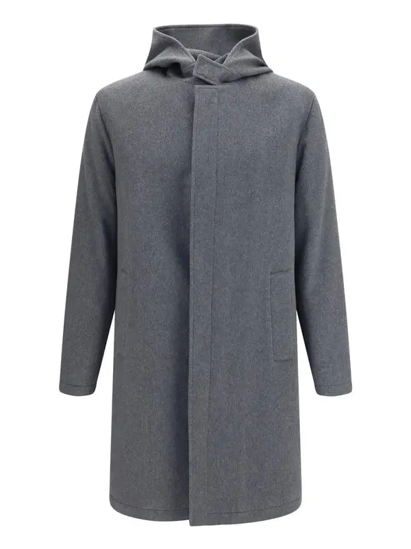 LARDINI Wool Coat - Grey