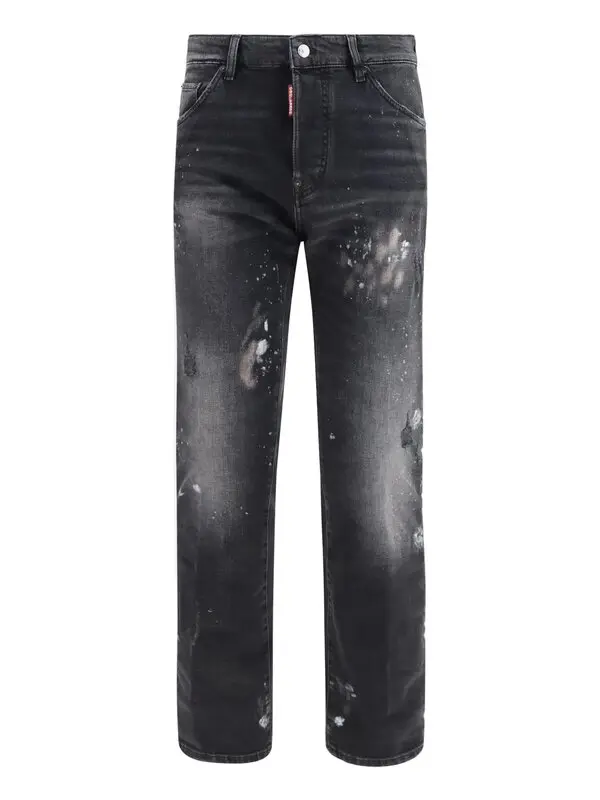 Dsquared2 Teddy Dark Wash Stretch Denim Jeans - Black