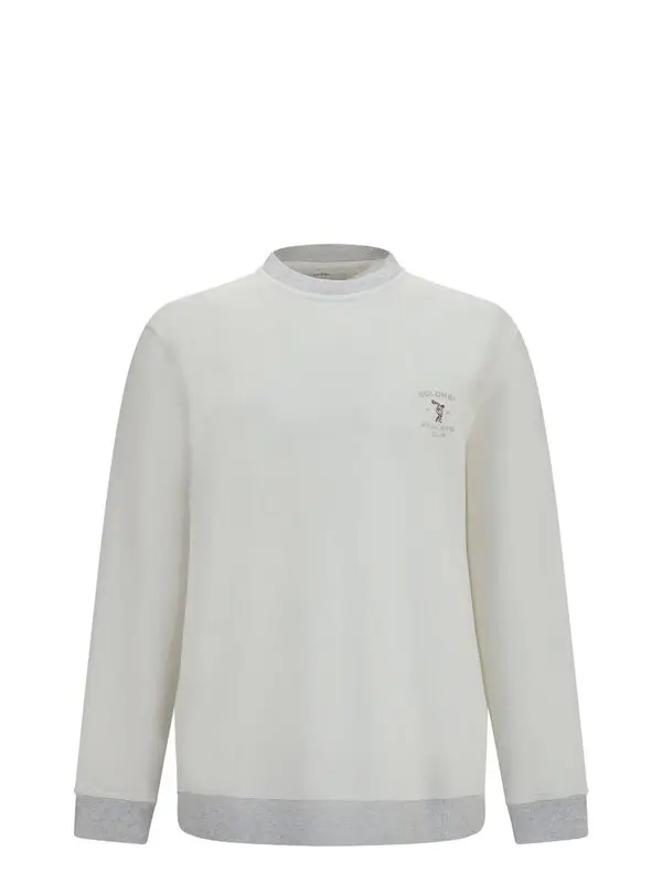 Brunello Cucinelli Cotton Sweatshirt With Ebroidery Ale - White