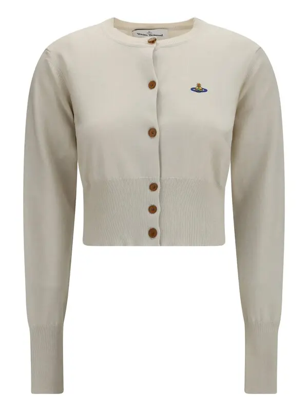 VIVIENNE WESTWOOD Bea Crop Cardigan - White