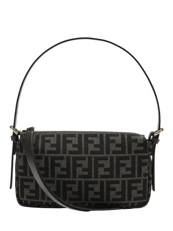 Fendi Ff Zucca Jacquard Small Zip Top Bag - Brown