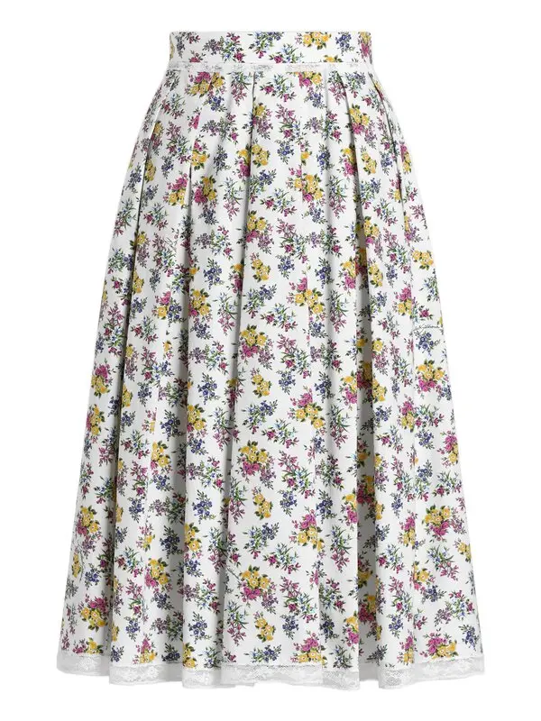 Dolce & Gabbana Floral-print Poplin Midi Skirt - Multicolor