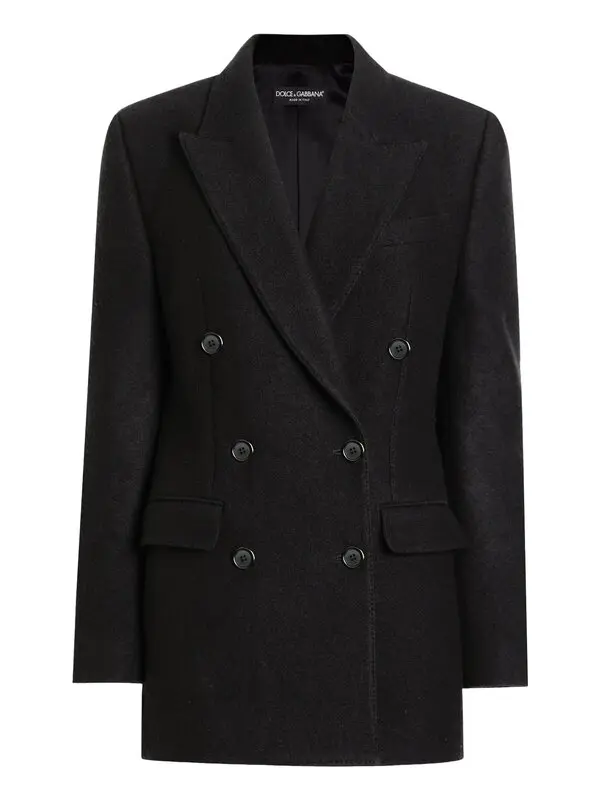 Dolce & Gabbana Wool Cloth Double-breasted Jacket - Black