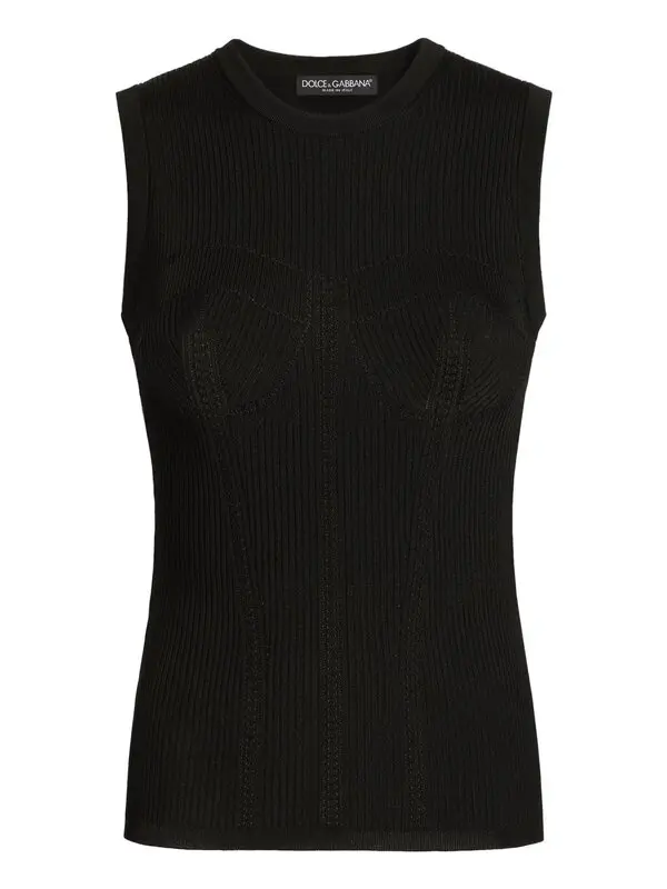 Dolce & Gabbana Knit Tank Top - Black