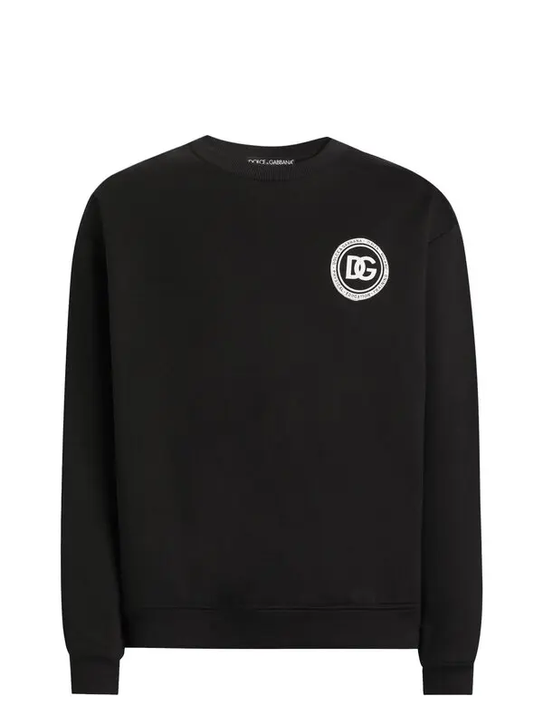 Dolce & Gabbana Jersey Sweatshirt With Patch - Black
