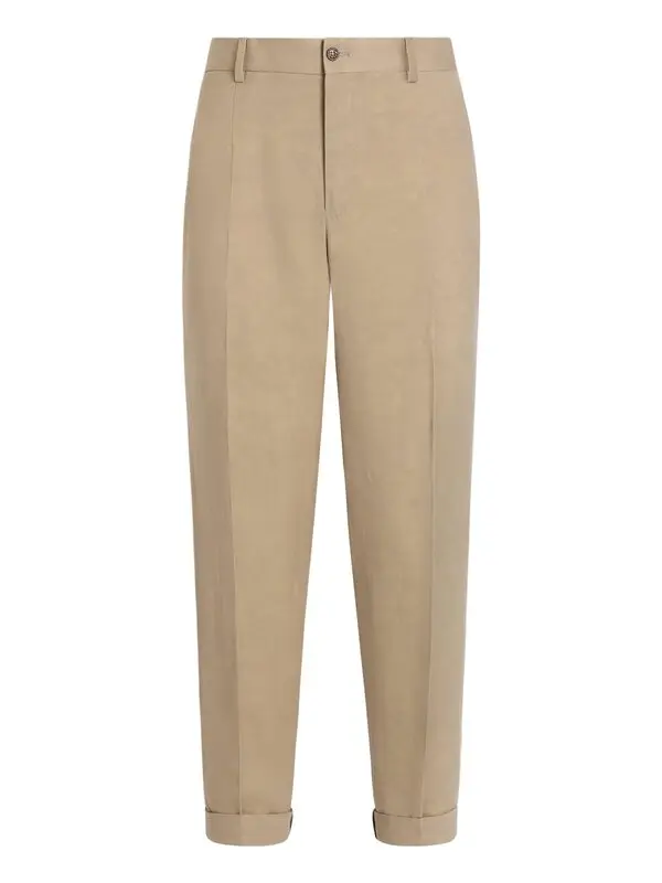 Dolce & Gabbana Cupro-linen Trousers - Beige