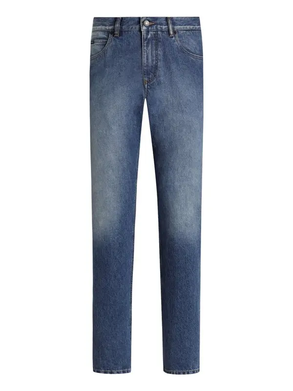 Dolce & Gabbana Embroidered Denim Trousers - Multicolor
