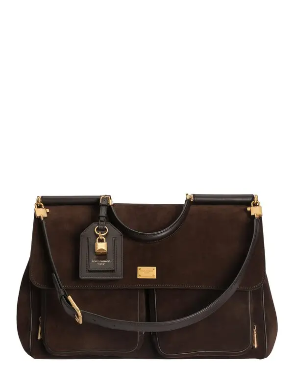 Dolce & Gabbana My Sicily Handbag In Split Calfskin - Multicolor