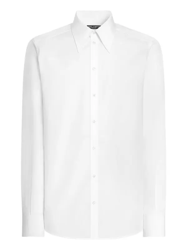 Dolce & Gabbana Gold Poplin Shirt - White