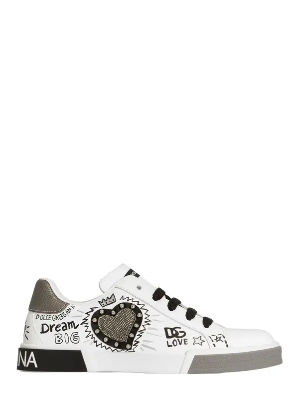 Dolce & Gabbana Portofino Light Sneakers In Nappa Calfskin - Multicolor