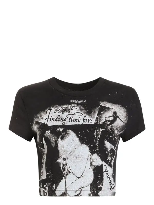 Dolce & Gabbana Graphic Print Jersey T-shirt - Multicolor