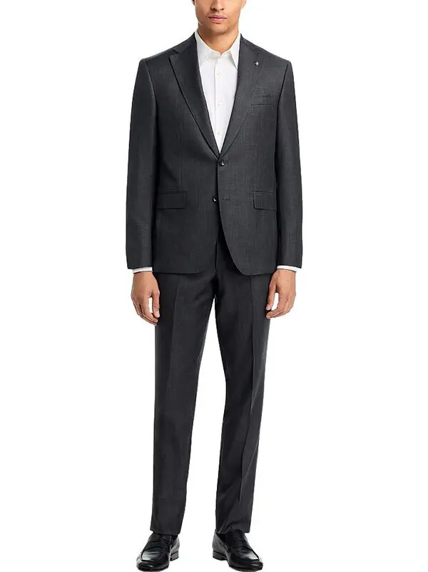 JACK VICTOR Esprit Regular Fit Sharkskin Suit - Charcoal