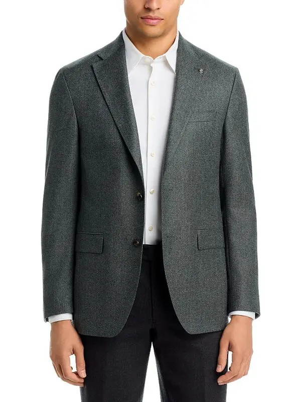 JACK VICTOR Midland Regular Fit Wool Sport Coat - Forest Green