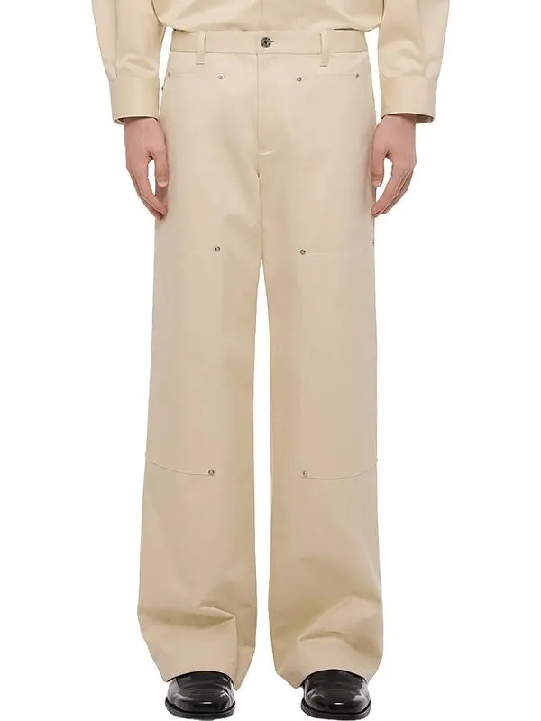 Helmut Lang Straight Fit Carpenter Chino Pants - Oatmeal