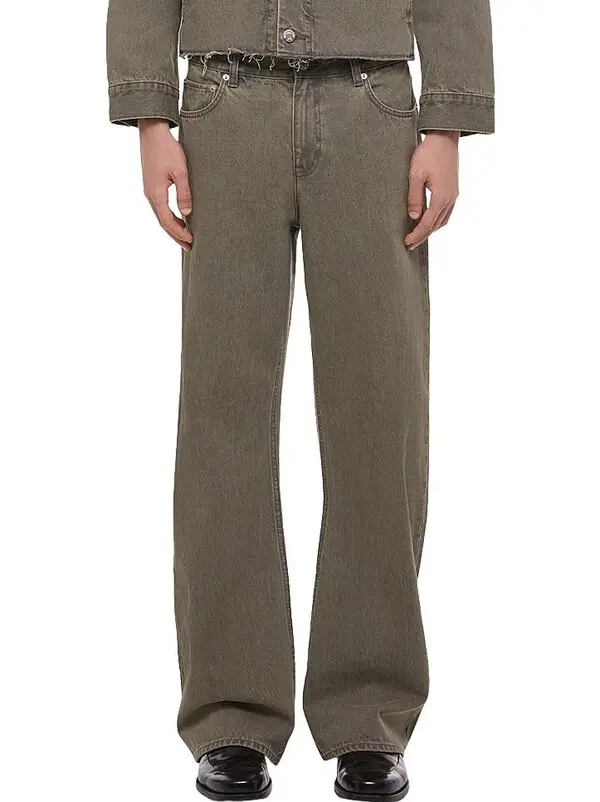 Helmut Lang Classic Relaxed Bootcut Fit Jeans - Olive Tint