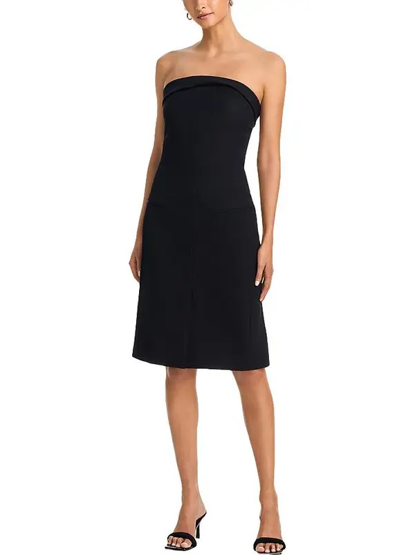 Helmut Lang Sleeveless Wool Blazer Dress - Black