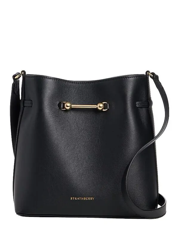 Strathberry Corda Leather Bucket Bag - Black