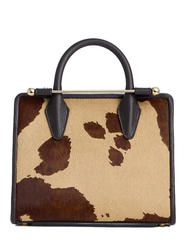 Strathberry Mini Calf Hair Tote - Sand Multi
