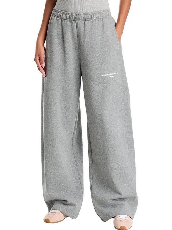 Alexander Wang Mid Rise Relaxed Logo Sweatpants - Sidewalk