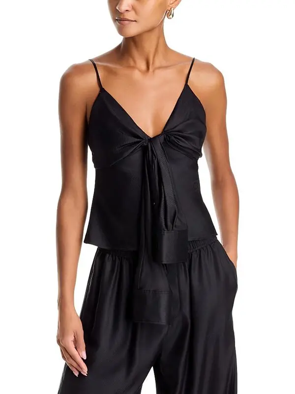 Alexander Wang Silk Knot Detail Cami - Black