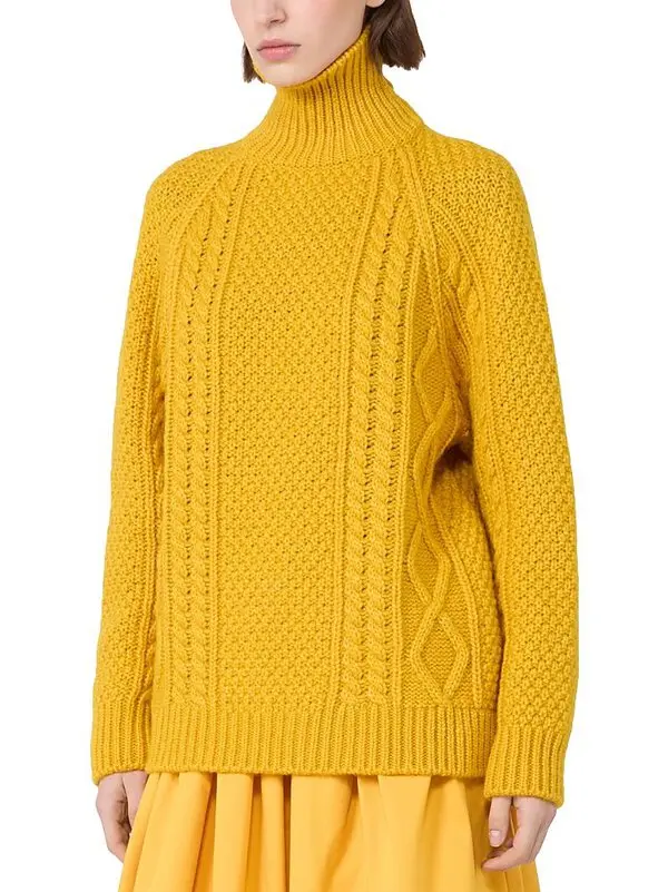 Max Mara High Neck Sweater - Yellow
