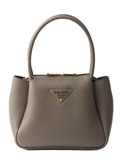 Prada Small Leather Handbag - Clay Grey