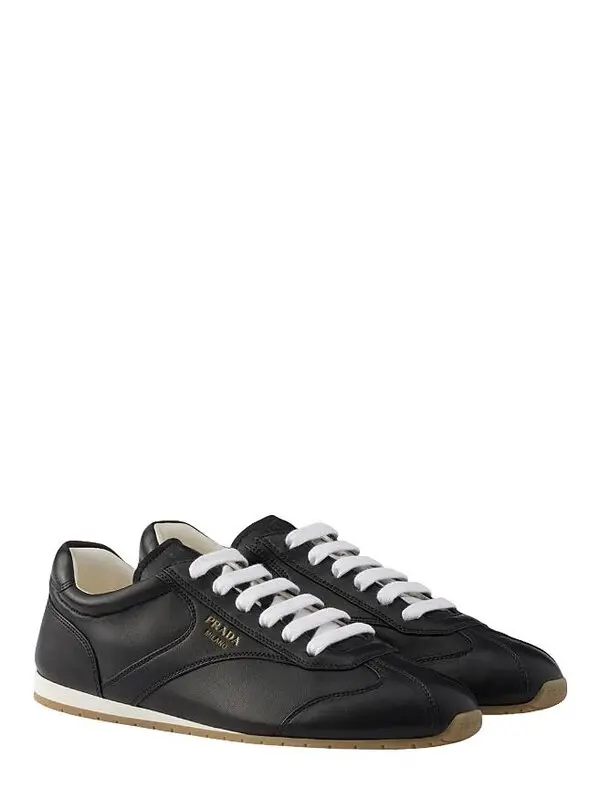 Prada Nappa Leather Sneakers - Black