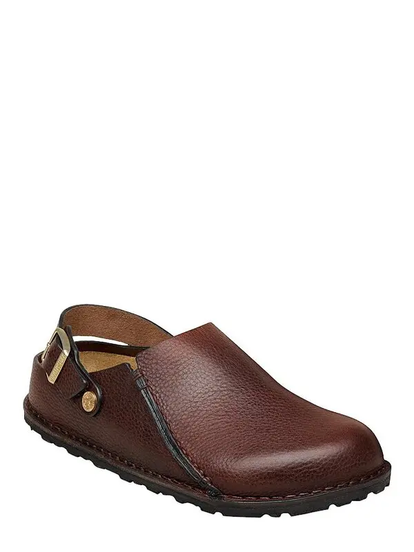 BIRKENSTOCK Lutry Leather Premium Clogs - Roast