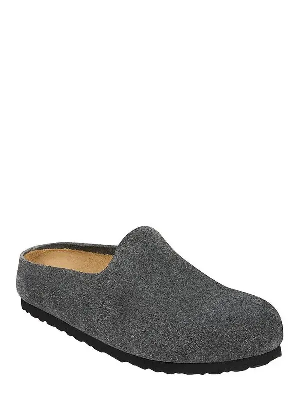 BIRKENSTOCK Amsterdam Suede Clogs - Charcoal