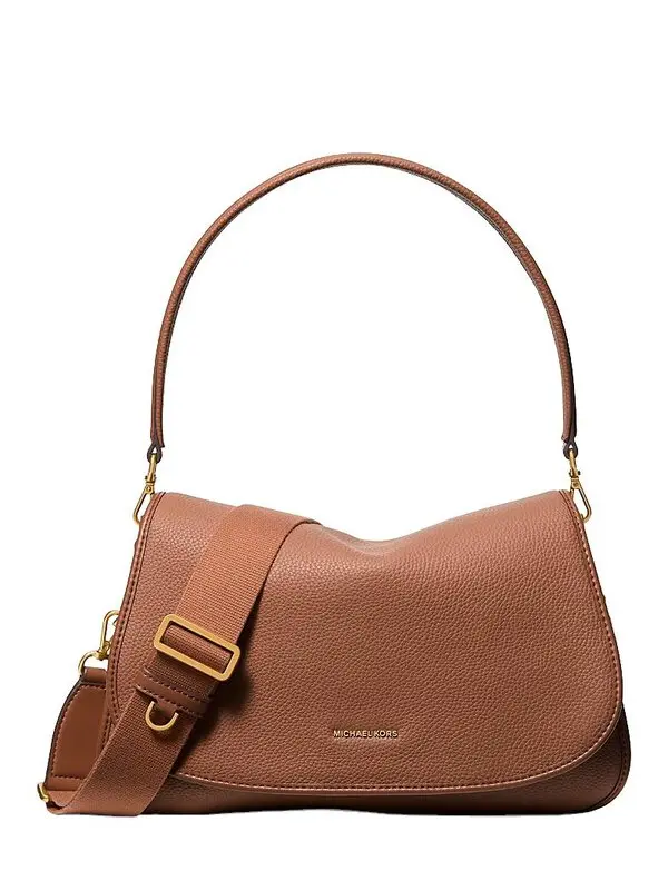 Michael Kors Holmes Medium Leather Crossbody Bag - Luggage