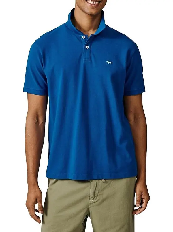 Aubin Lusby Short Sleeve Pique Polo Shirt - Cobalt