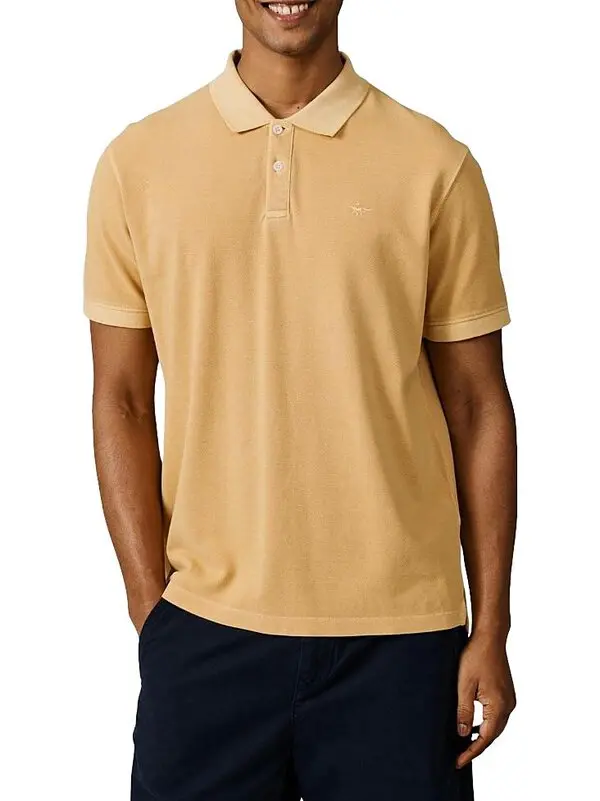 Aubin Lusby Short Sleeve Pique Polo Shirt - Lemon