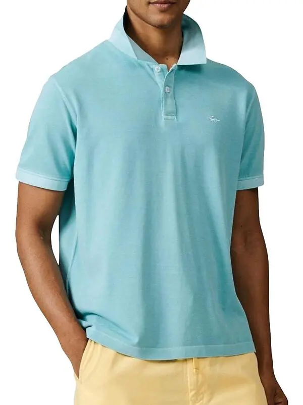 Aubin Lusby Short Sleeve Pique Polo Shirt - Washed Mint