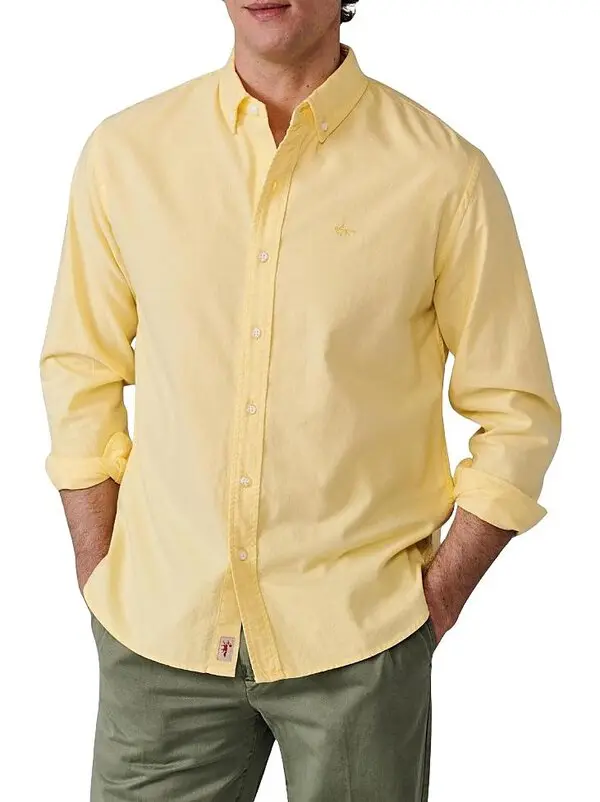 Aubin Horkstow Lightweight Oxford Shirt - Lemon