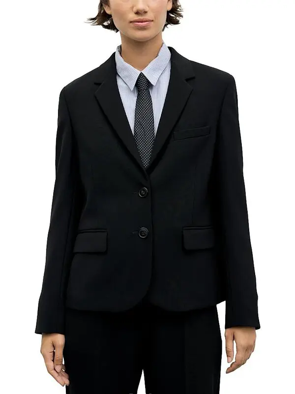 Gerard Darel Two-button Notch Lapel Blazer - Black