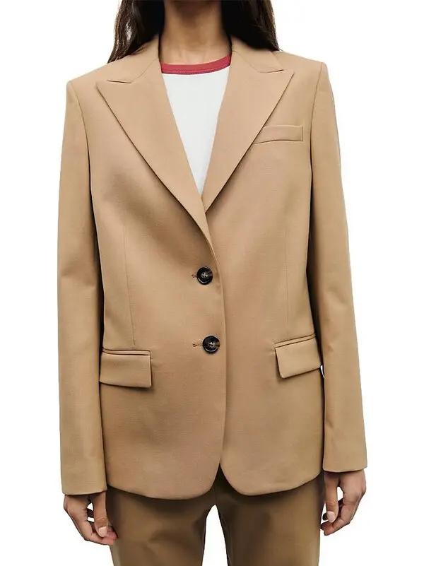 Gerard Darel Juno Peak Lapel Jacket - Caramel