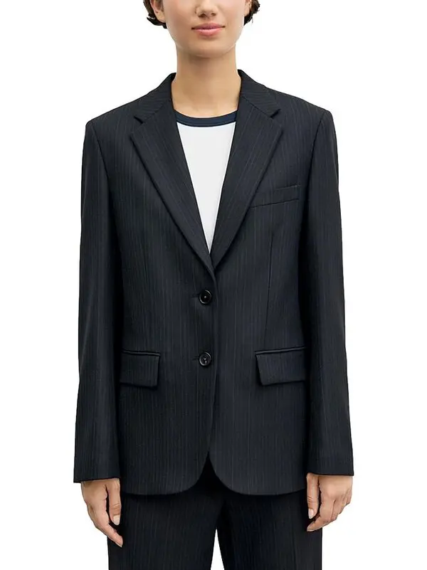 Gerard Darel Justi Two Button Notch Collar Jacket - Black