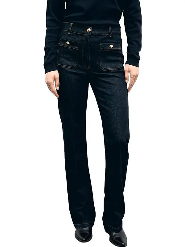 Gerard Darel Ivana High Rise Straight Jeans - Black
