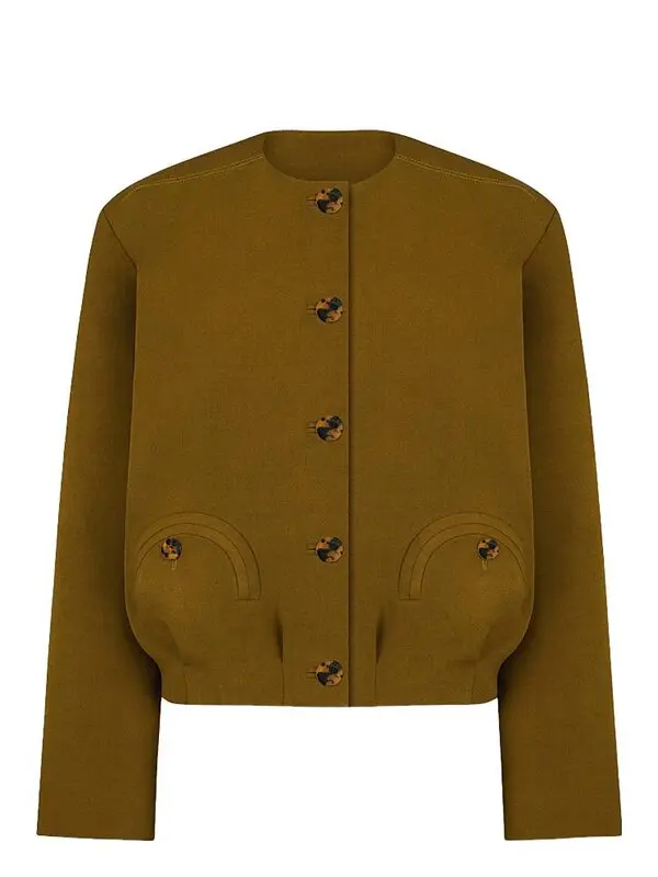 BLAZÉ MILANO O'madeleine Altai Button Front Jacket - Green