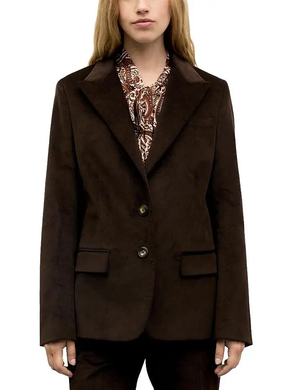 Gerard Darel Two Button Peak Lapel Jacket - Cinnamon