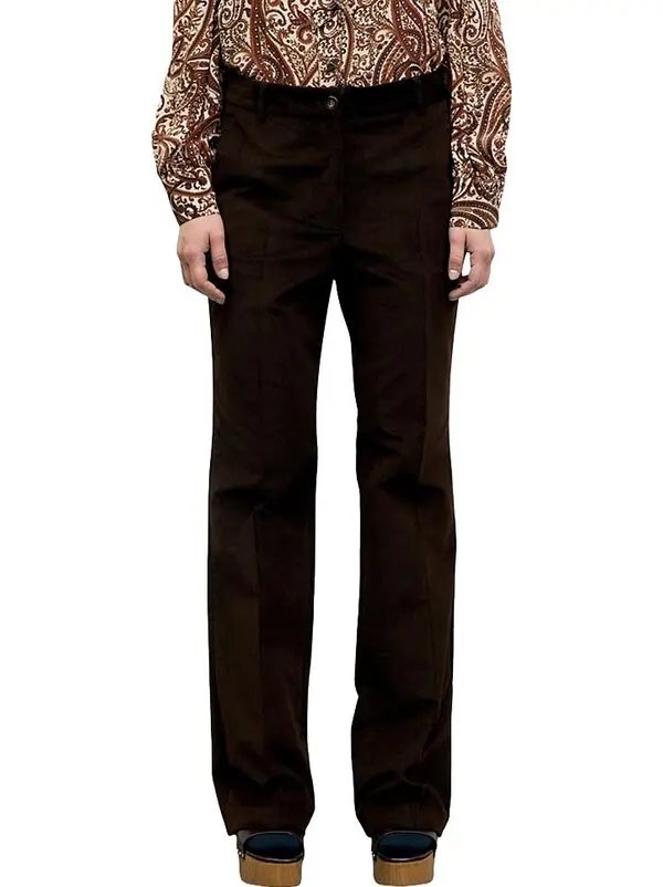 Gerard Darel Maby Cotton Blend Straight Pants - Cinnamon