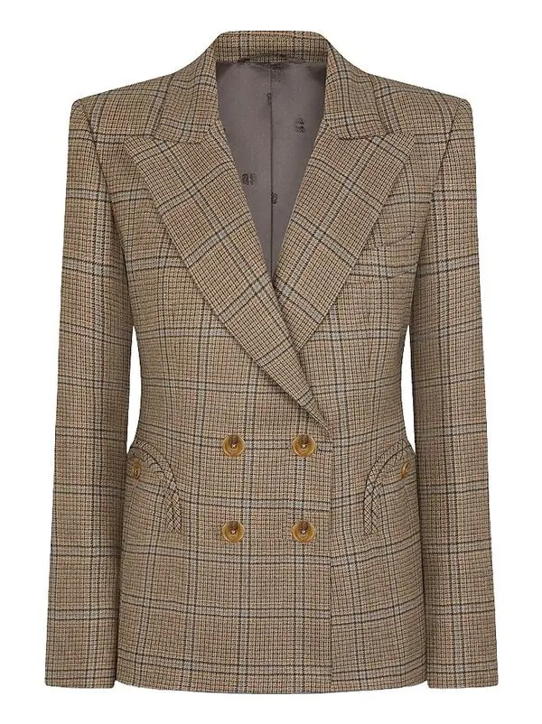 BLAZÉ MILANO Saona Charmer Double Breasted Blazer - Beige
