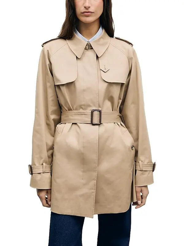 Gerard Darel Vania Cotton Blend Trench Coat - Beige