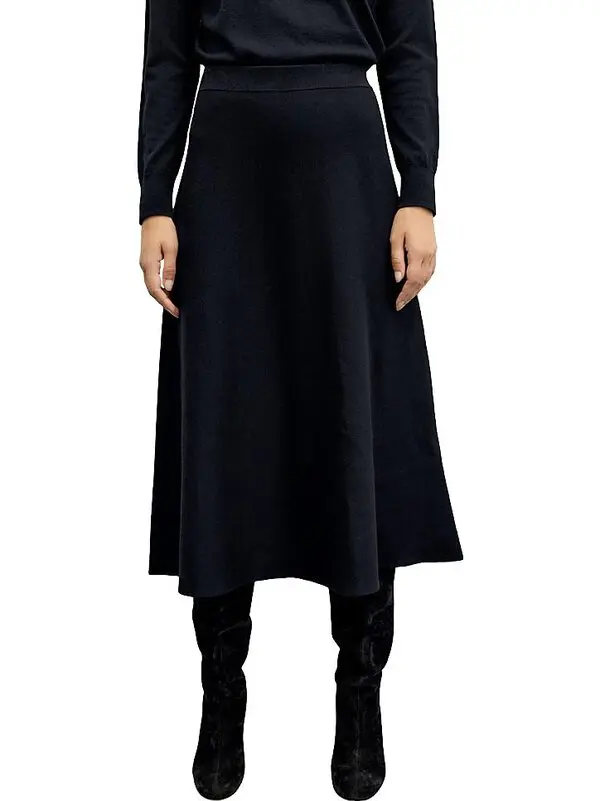 Gerard Darel A-line Midi Skirt - Black